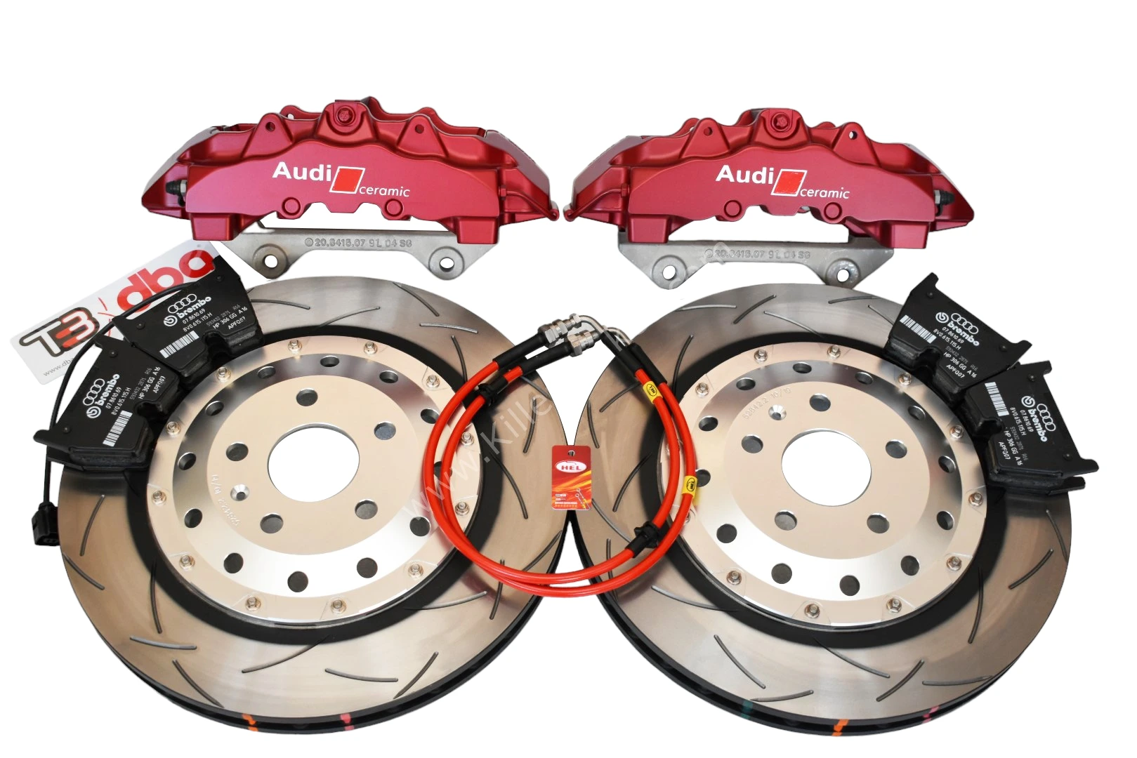 Audi RS Big Brake Upgrade Brembo 8Pot Calipers DBA 370x32mm 52842SLVS ...
