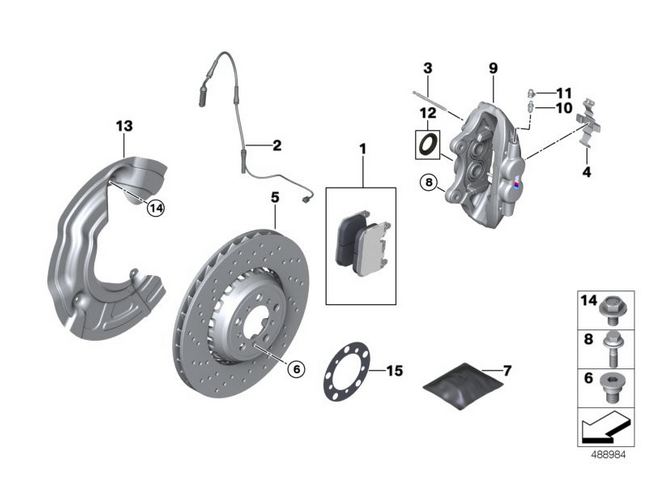 Front BMW M2 F87 M3 F80 M4 F82 DBA53298SLVS Brake Discs 380x30mm