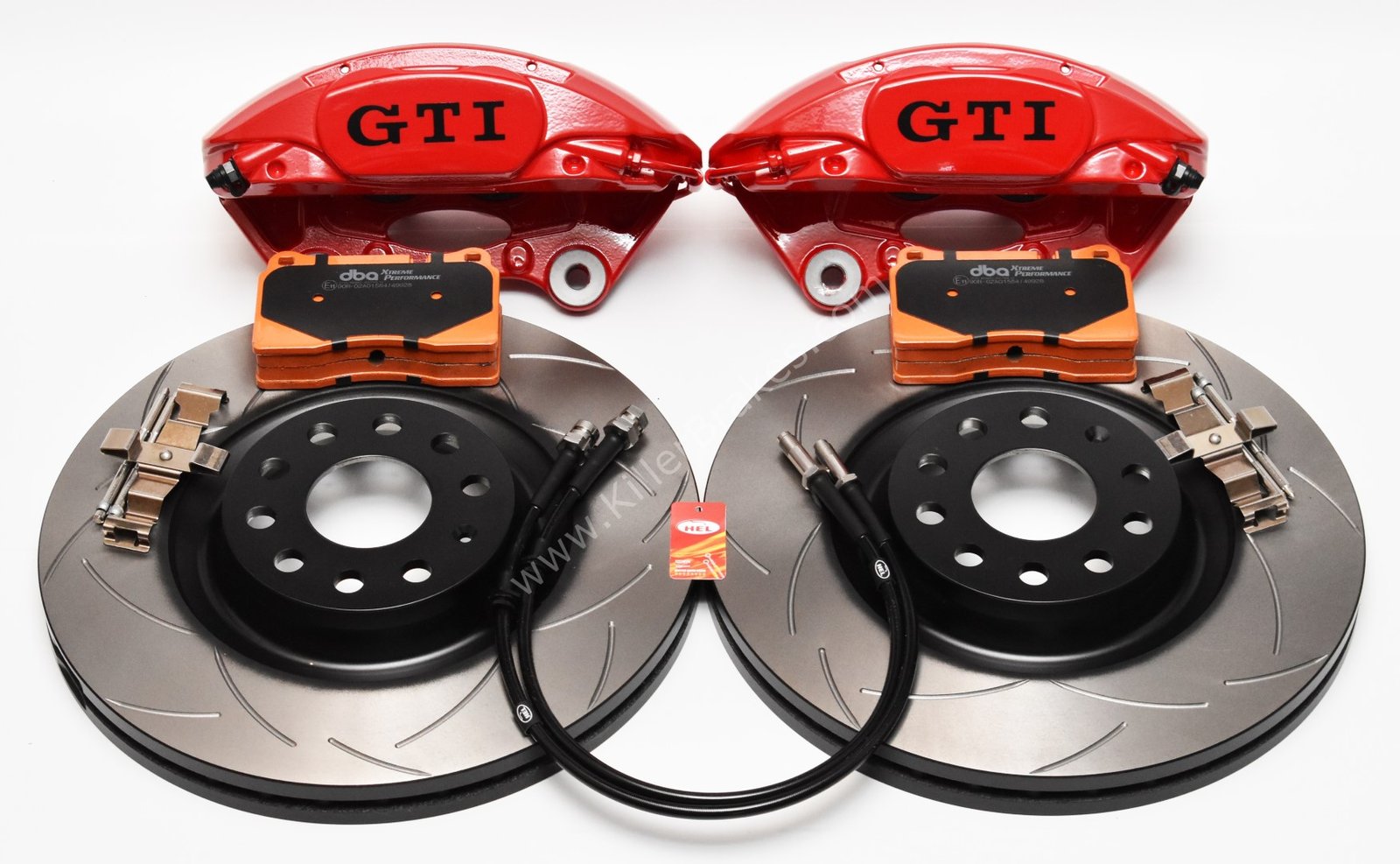 MQB Brake Kit Porsche Macan Brembo 4pot DBA 345x30mm Slotted discs NEW