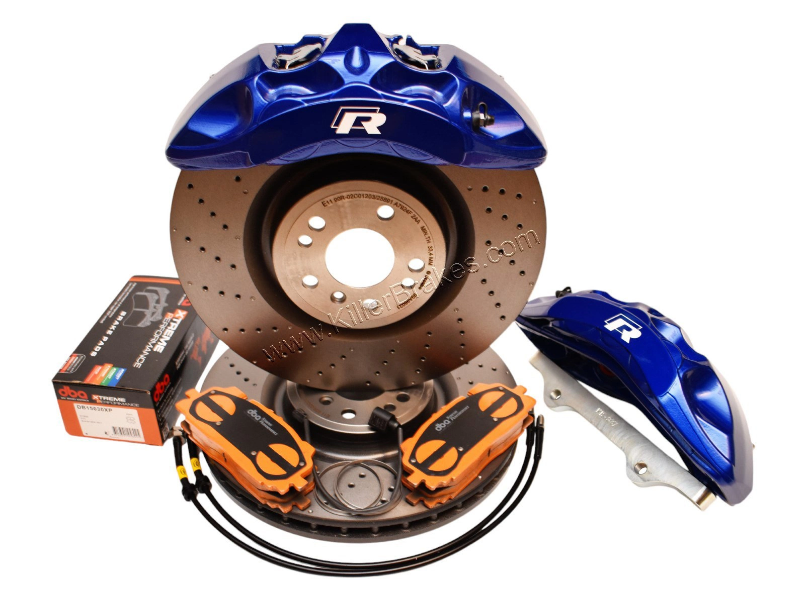 Front Custom Akebono 6pot MQB Brake Kit Mercedes 375x36mm New